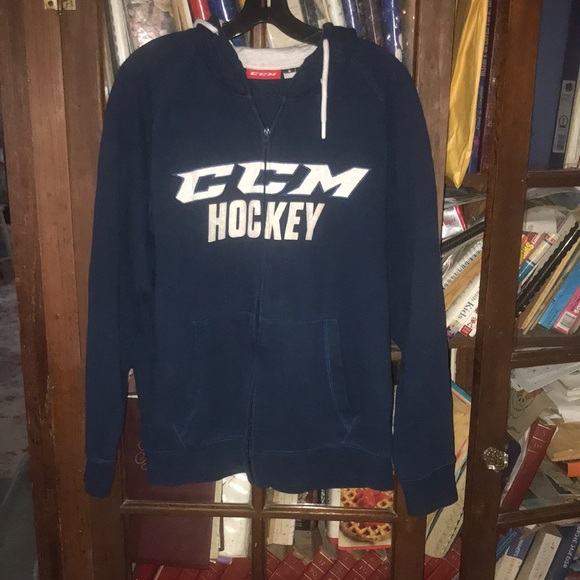 CCM | Sweaters | Mens Ccm Hockey Zip Up With Hood | Poshmark